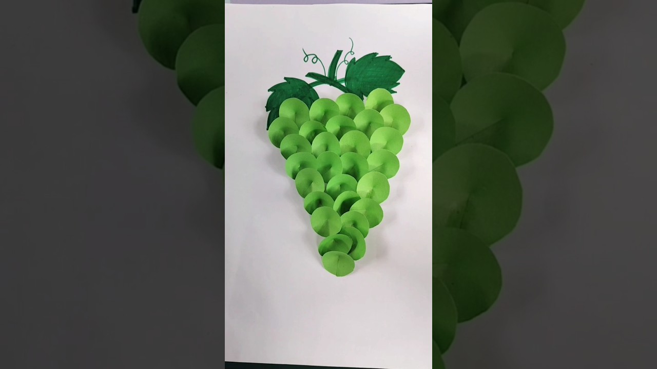 Grapes/Diy paper grapes/paper craft/paper fruits/grapes using paper #papercraft#papergrapes #shorts