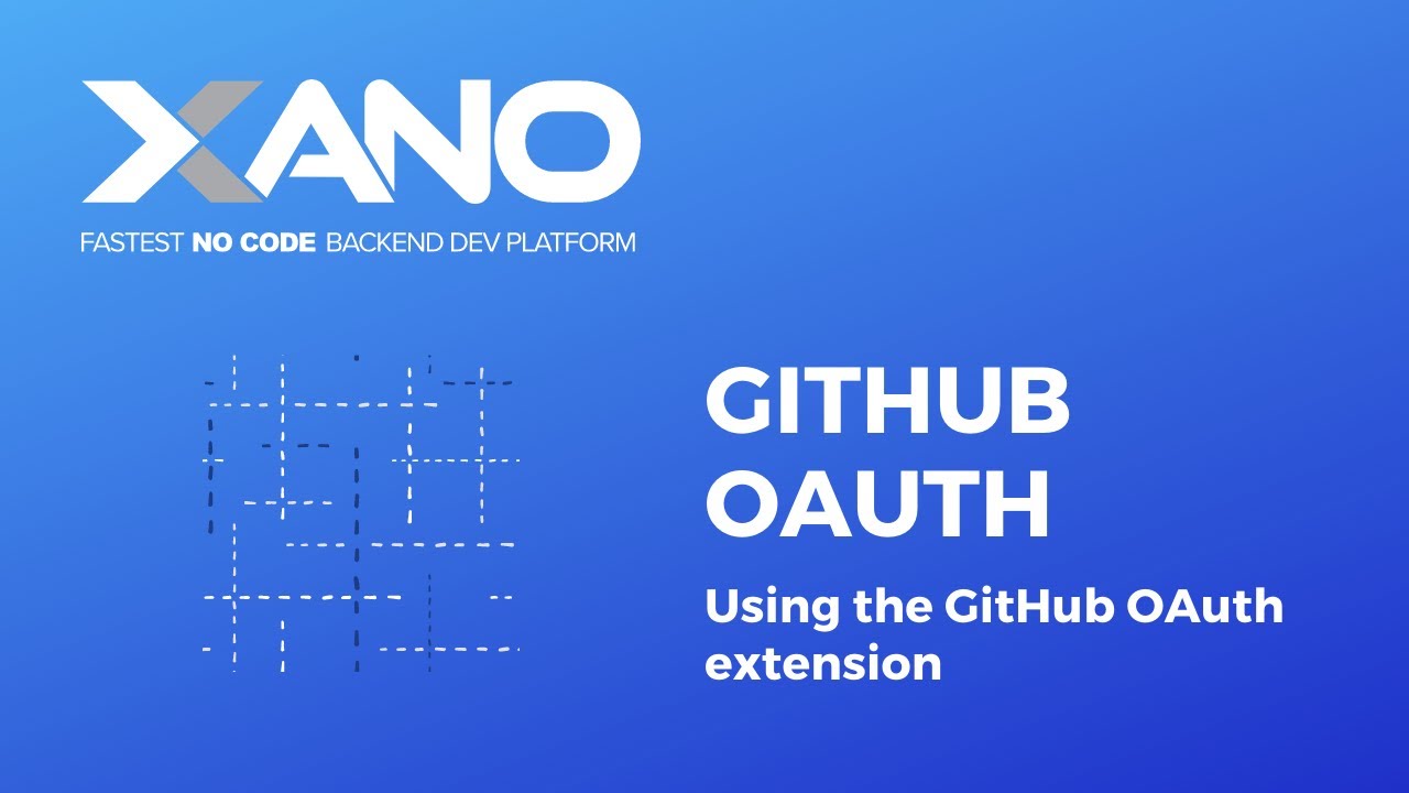 Xano - GitHub OAuth extension demo