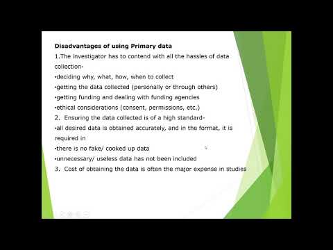 Methods of data collection, Types of Data