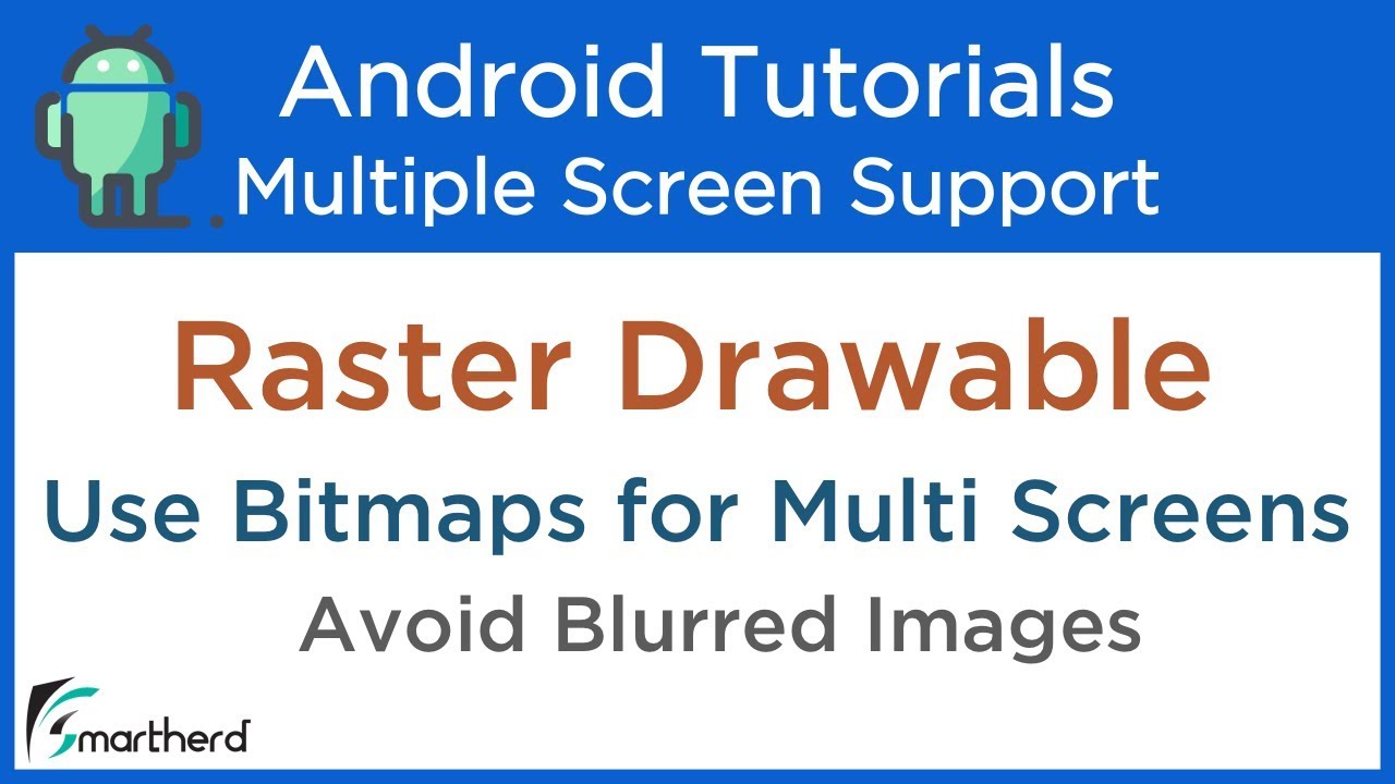 Android Raster Drawable ( Bitmaps ). Android Multiple Screen Support Tutorials #3.3