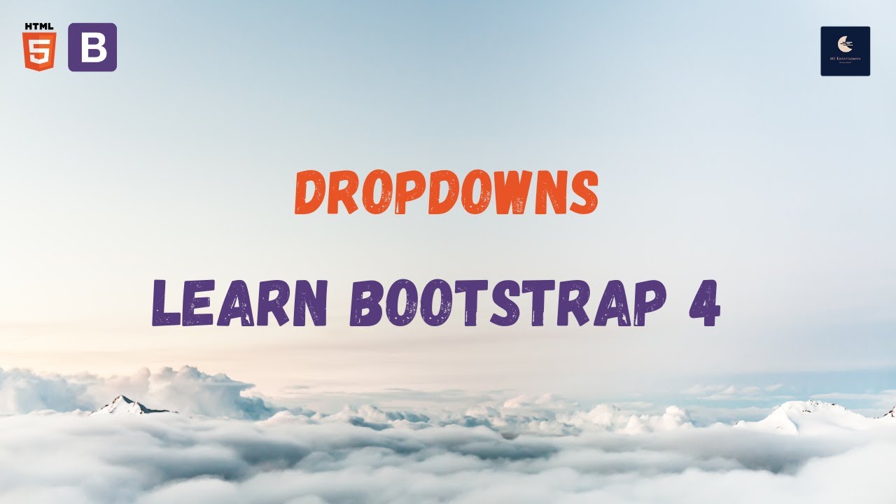 #17 Dropdowns Bootstrap 4 - Learn Bootstrap 4 tutorials for beginners - No Commentary