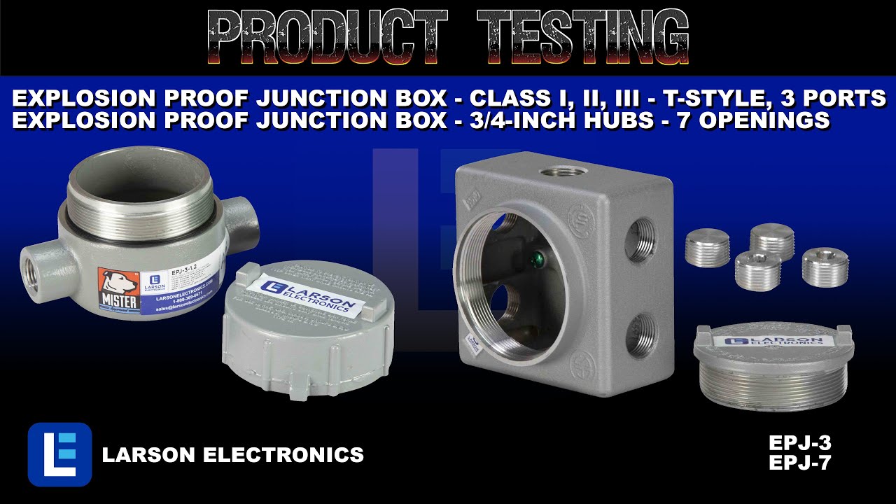 Explosion Proof Junction Box - Class I, II, III - T-Style, 3 Ports - Iron & 3/4-inch Hubs -7Openings