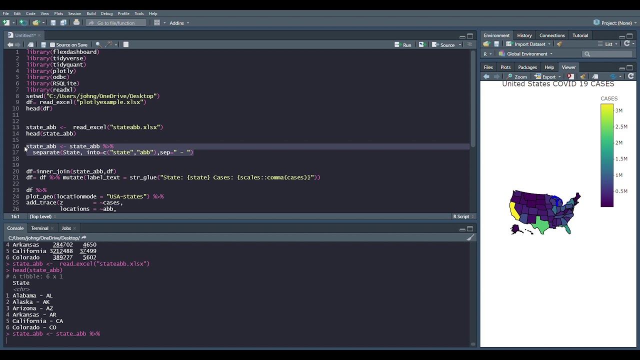 CREATE COVID 19 MAP USING PLOTLY & R