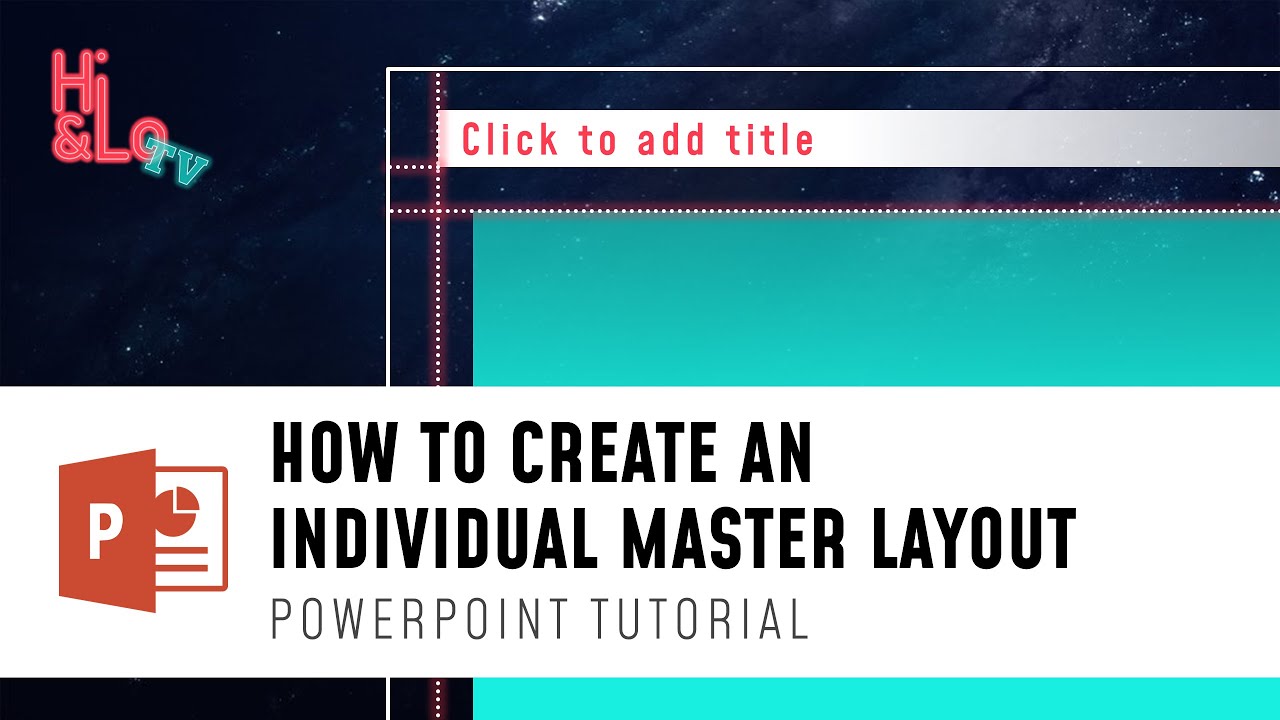 PowerPoint Tutorial: How to create an individual Master Layout