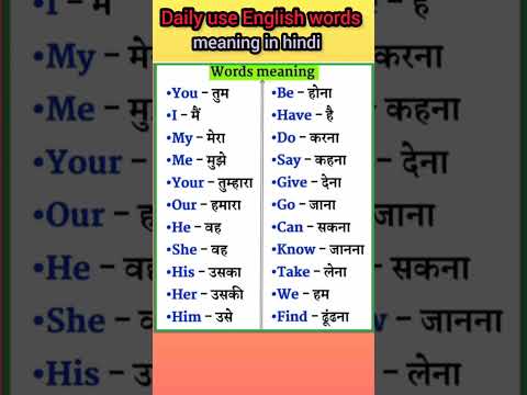 Basic# English #wards# meaning#in#hindi#englishspeaking#spokenenglish#englishspeakingpractice