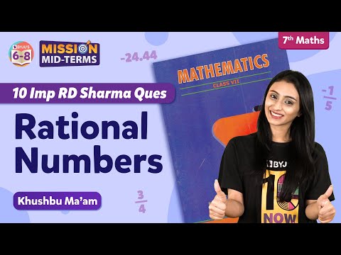 Top 10 RD Sharma Questions on Rational Numbers Class 7 Maths | NCERT Class 7 Maths Chapter 9