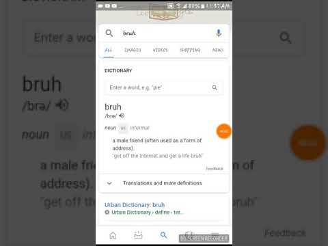 The definition of bruh for beginner