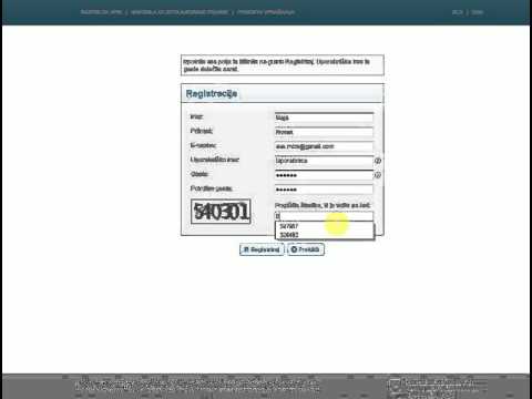 Registracija in prva prijava
