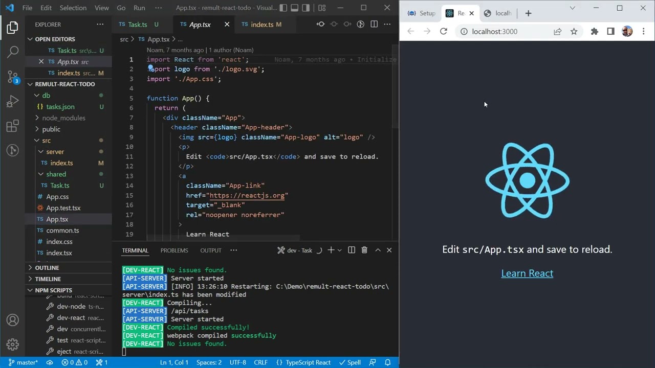 Full-stack TypeScript Tutorial with React, Node.js and Remult
