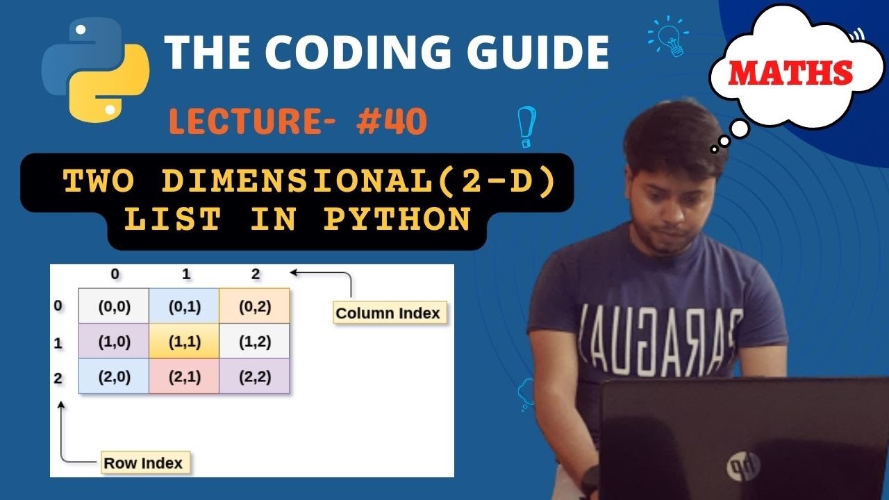 Two Dimensional(2-D) List In Python | INTRODUCTION | Python Tutorials For Beginners