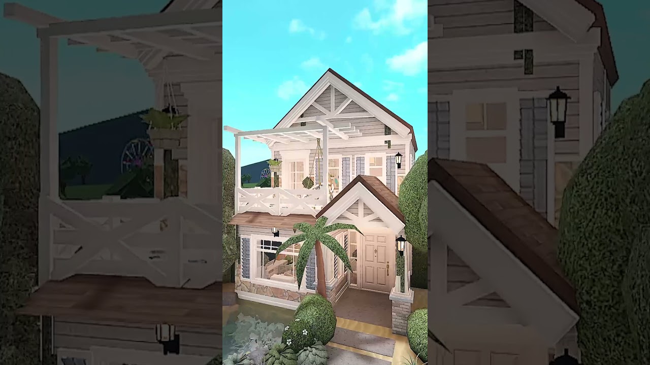 Roblox Bloxburg Shorts: Two-Story Beach Roleplay House Exterior