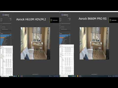 ASROCK H610M HDV/M.2 vs ASROCK B660M PRO RS - i5 12400F Stock Cooler Temperature Test CINENBENCH R23