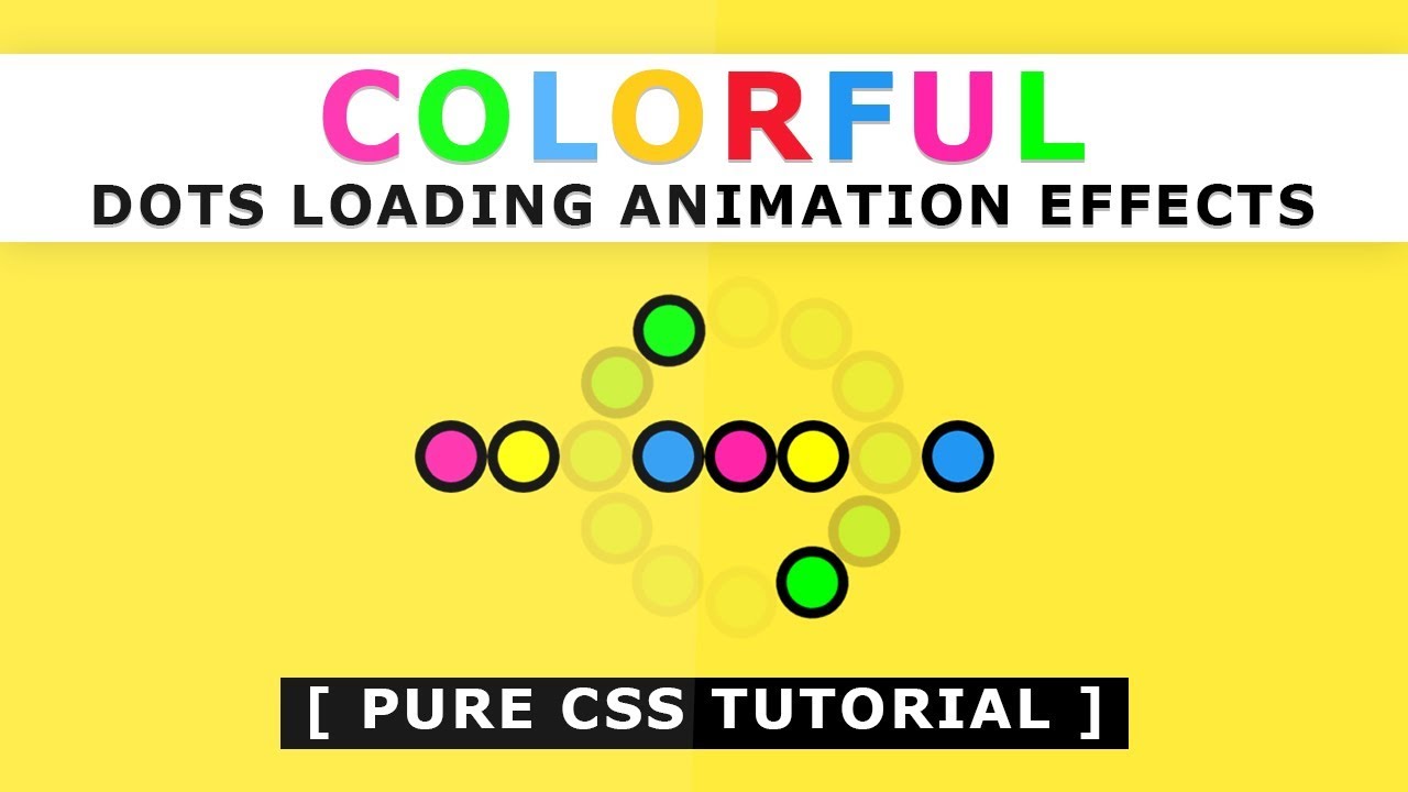 Css Colorful Loading Page Animation - Tutorial - Pure CSS Animation Effects