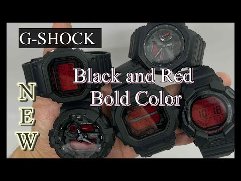 The latest G-SHOCK black and red color series bold, powerful and full of tension.
