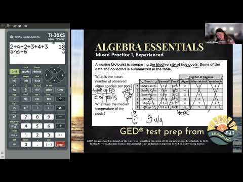 GED® Math: Mean & Median from Formula Sheet (1.MP1, Exp, #21-22)