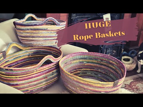 Fabric wrapped rope bowls