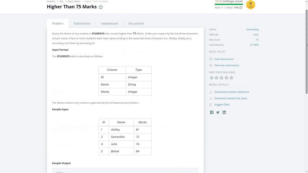 18 Basic Select Higher Than 75 Marks