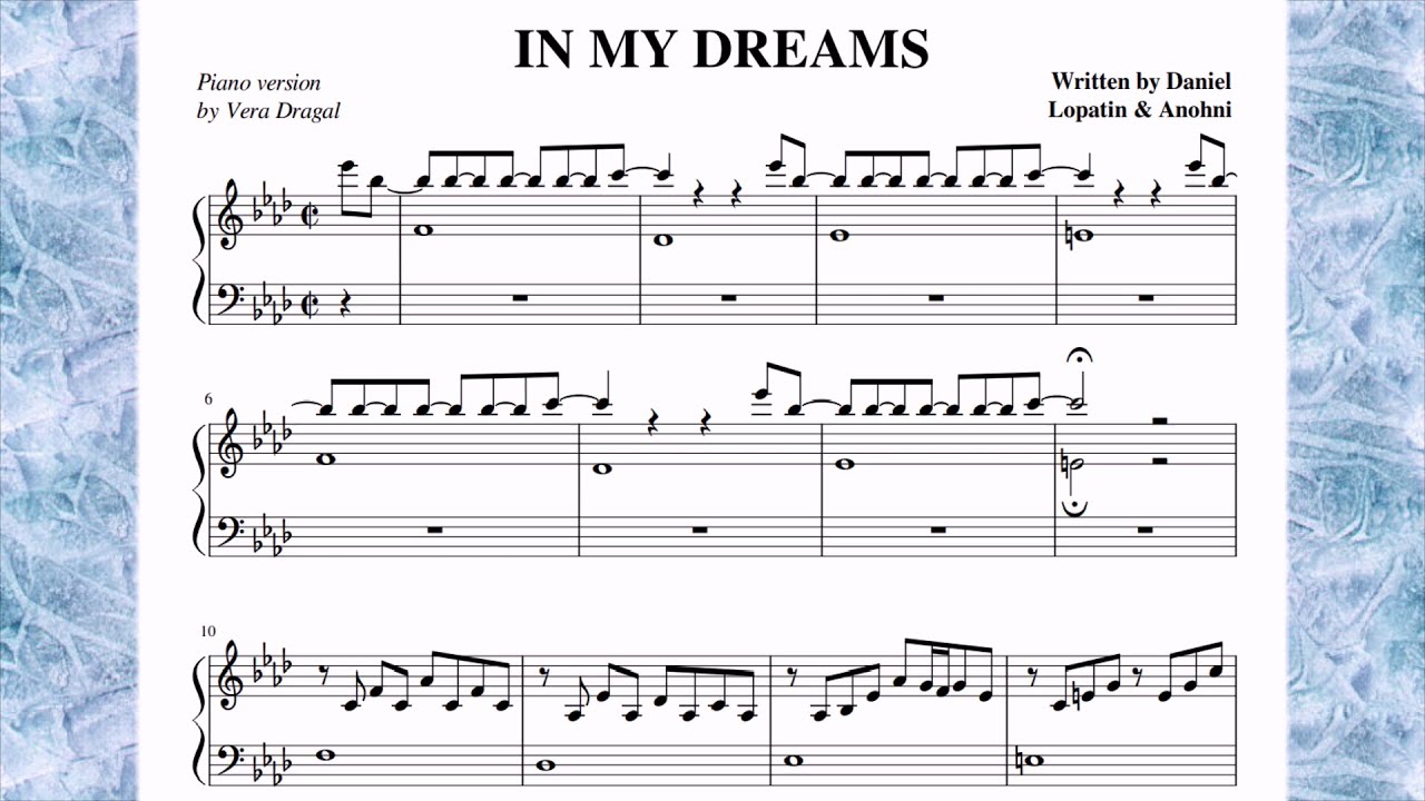 In My Dreams - Anohni ● Easy Piano Version with PDF