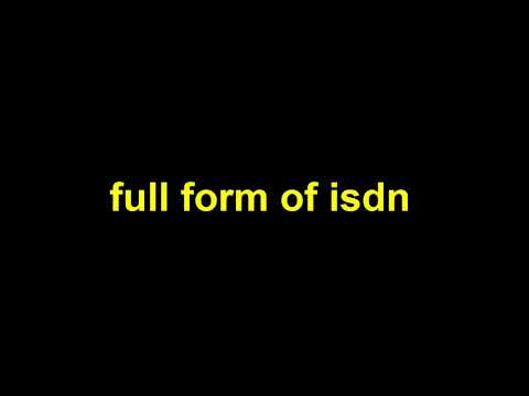 full form of isdn