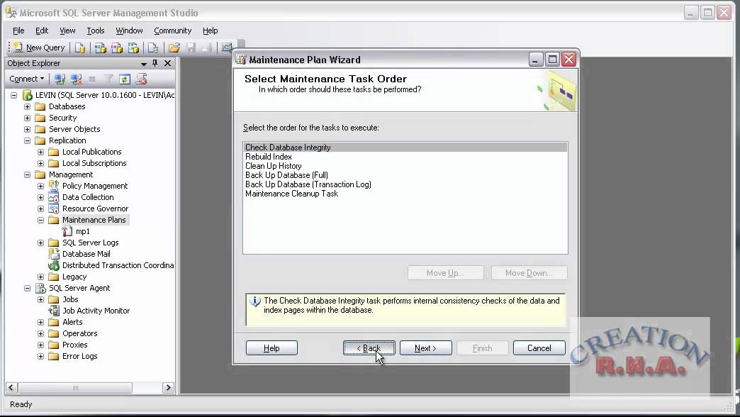 introduction to sql server 2008 Maintenance plan part 1