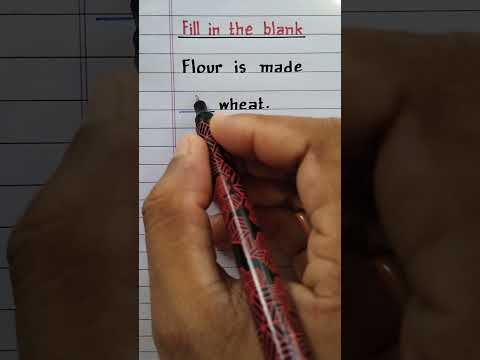 Flour is made ___ wheat | #grammar #preposition #calligraphyhandwriting