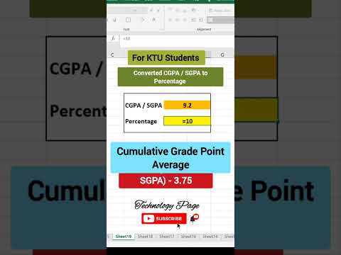 Convert SGPA / CGPA to percentage | KTU Student #ytshorts #viralshorts #youtuber #india #trending