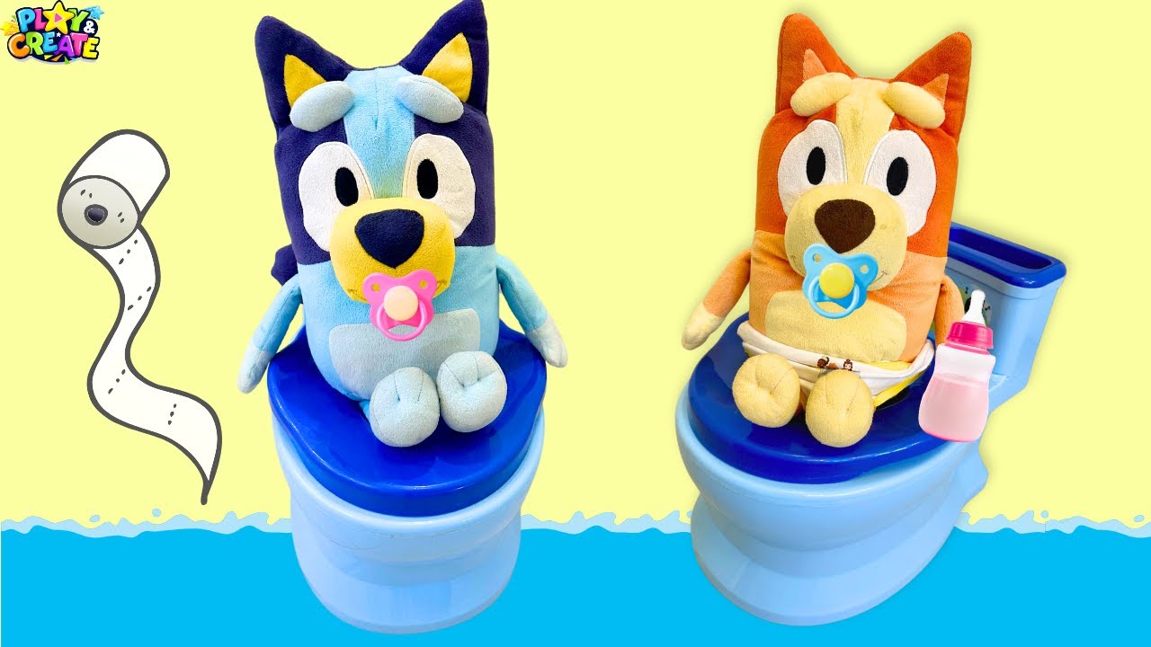 Bluey & Bingo Potty Training! Bluey Baby Toy Adventures!