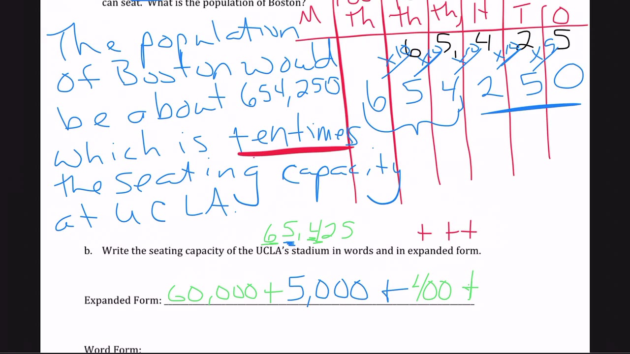 Grade 4 mid module 1 review test #3  cut off