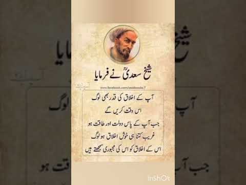 Sheikh Saadi great words 💯