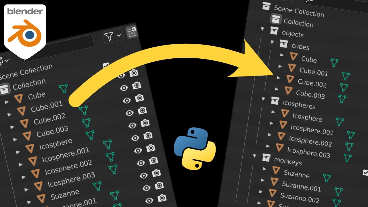 How to add objects to collections with Python in Blender