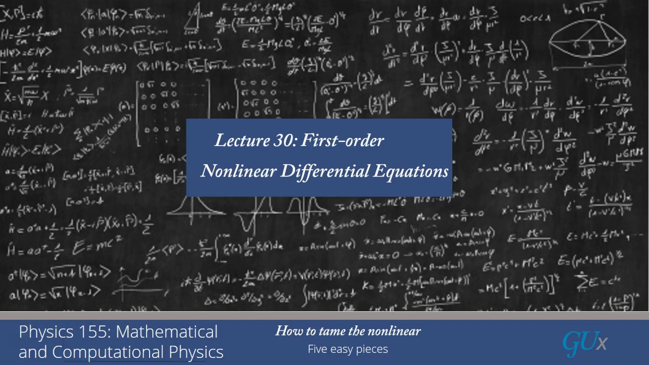 lecture30 Nonlinear First-Order Differential Equations