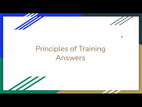 OCR GCSE PE - Principles of Training Answers