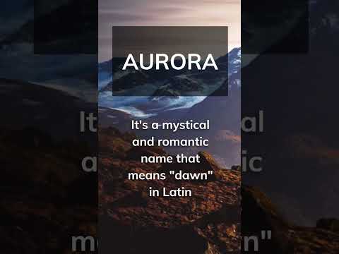 Do you know any Aurora? Let me know in the comments👇 #shorts #girlnames #namemeaning