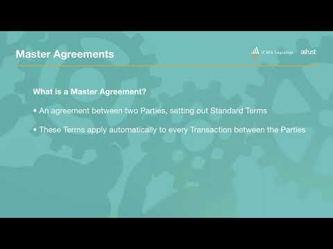 What is a master agreement?