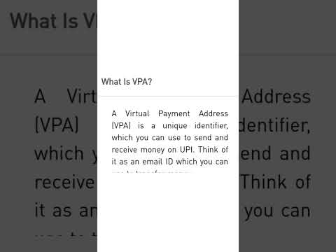 What is VPA? VPA Benefits ? | Bank Interview Question #short