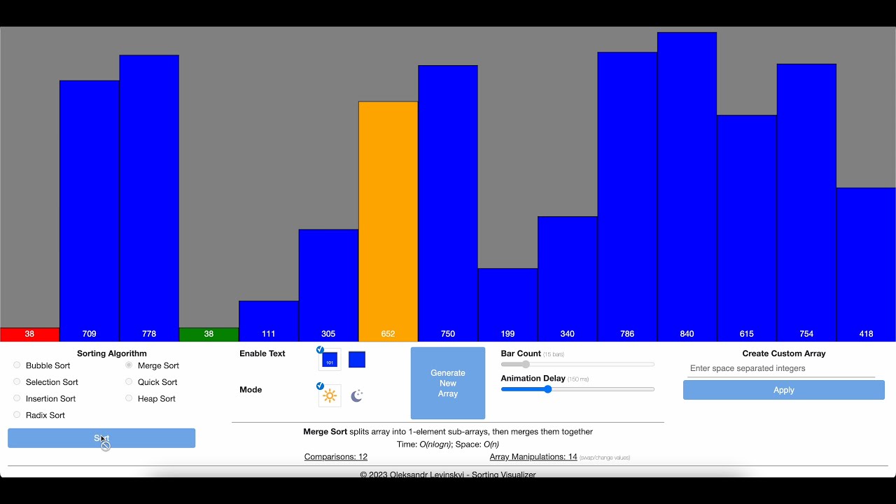 Sorting Visualizer - Demo Video