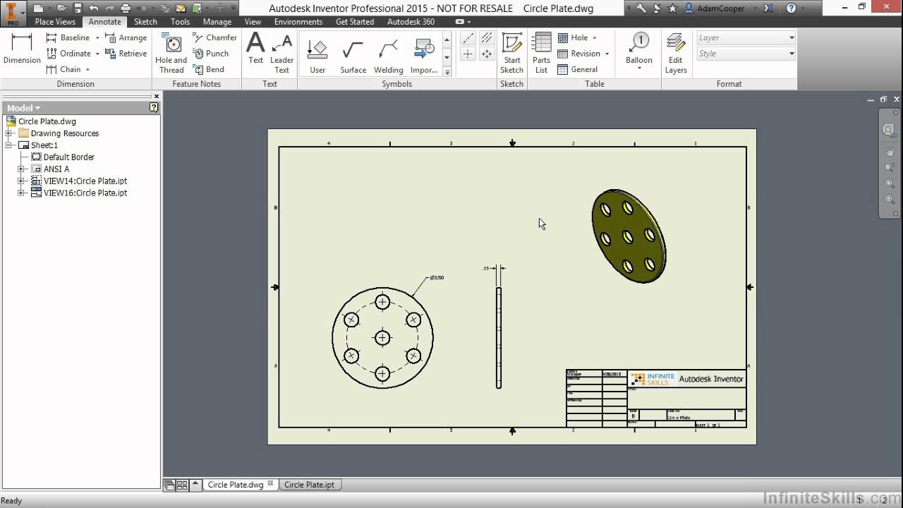 Autodesk Inventor 2015 Tutorial | Model Documentation