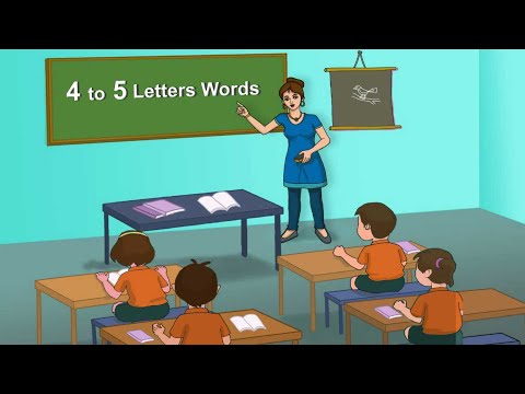 4 to 5 Letter Words | Kindergarden | two to five Letter Phonics Words