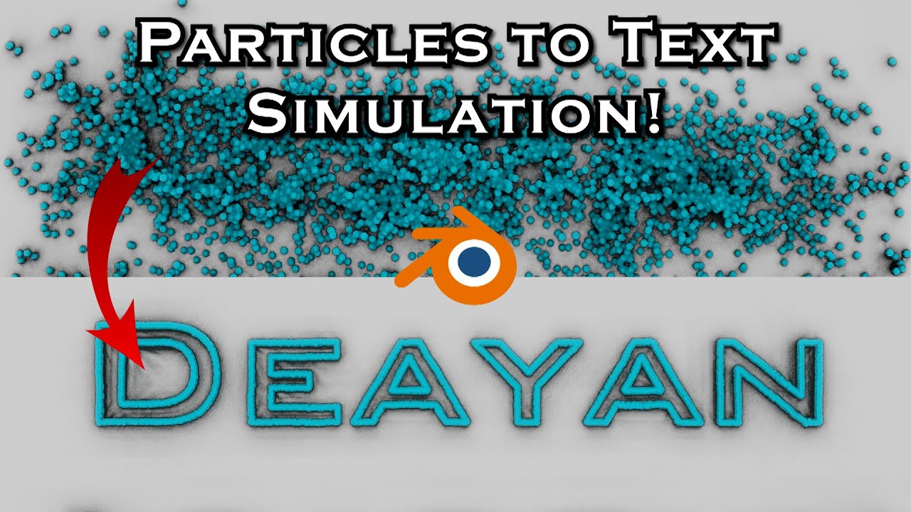 Particles To Text Transition Using Simulation Nodes - Blender Tutorial