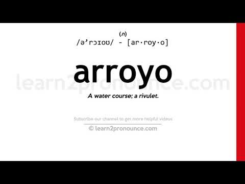 Pronunciation of Arroyo | Definition of Arroyo
