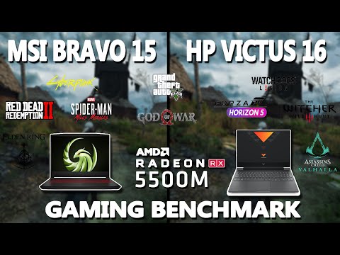 MSI Bravo 15 vs HP Victus 16 Gaming Benchmark Test (2022) | AMD Radeon RX 5500M | @StealthGamerSG