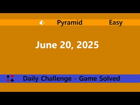 Microsoft Solitaire Collection | Pyramid Easy | June 20, 2025 | Daily Challenges