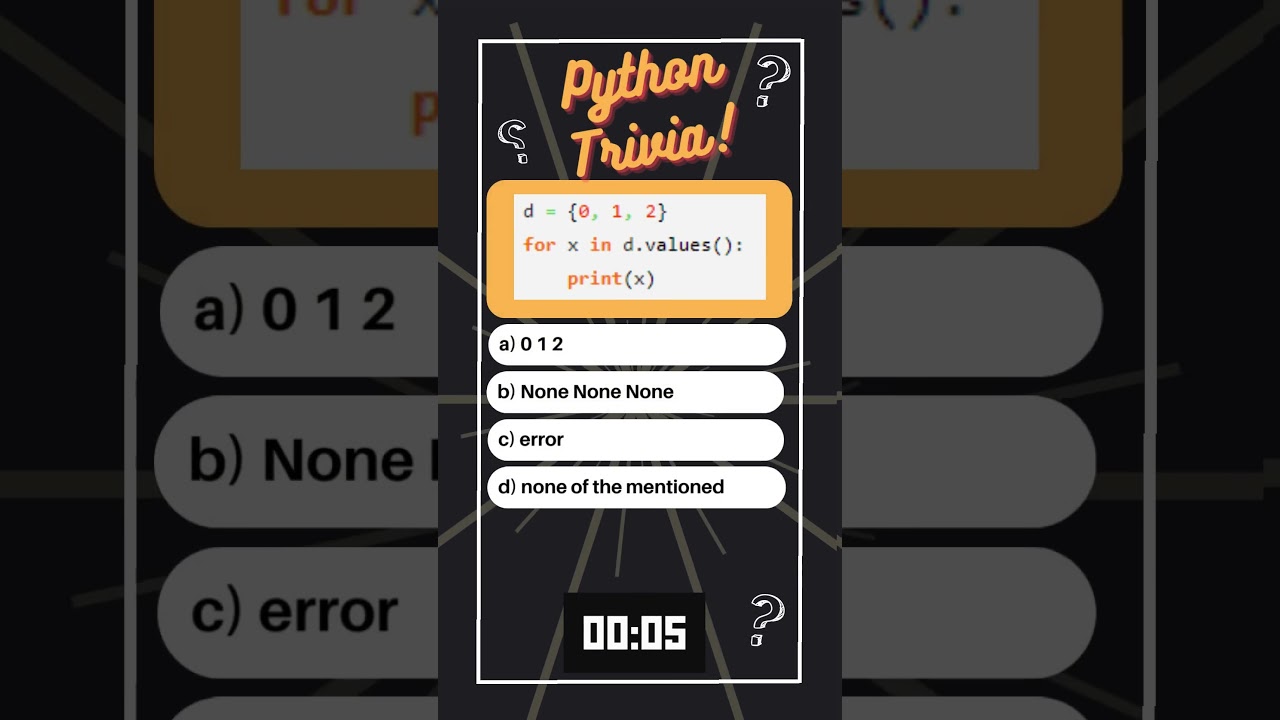 Python Trivia   Loops 38 #coding #python #techcommunity #shorts #trending #viral #datascience
