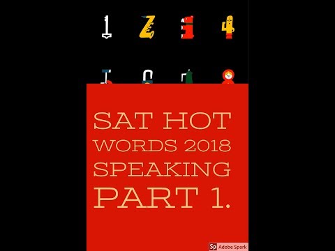 SAT 2018 Vocab Hot Words related to speaking