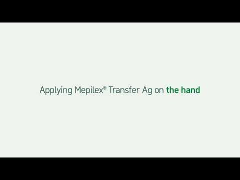 Mepilex Transfer Ag: application on hand