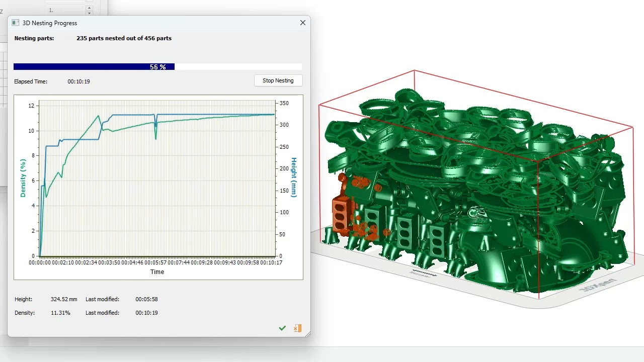 3D Nesting in 3DXpert