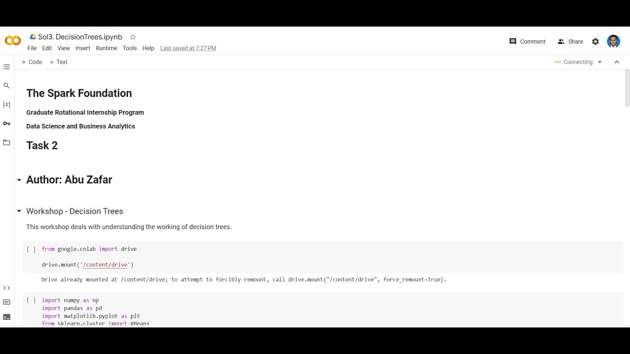 GRIP TASK 2 by ABU ZAFAR