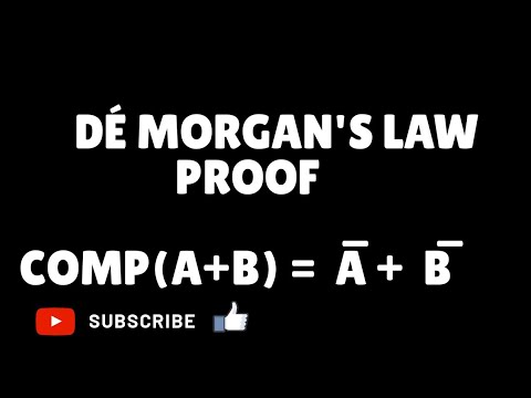 How to prove DeMorgan's law ? Explained!!