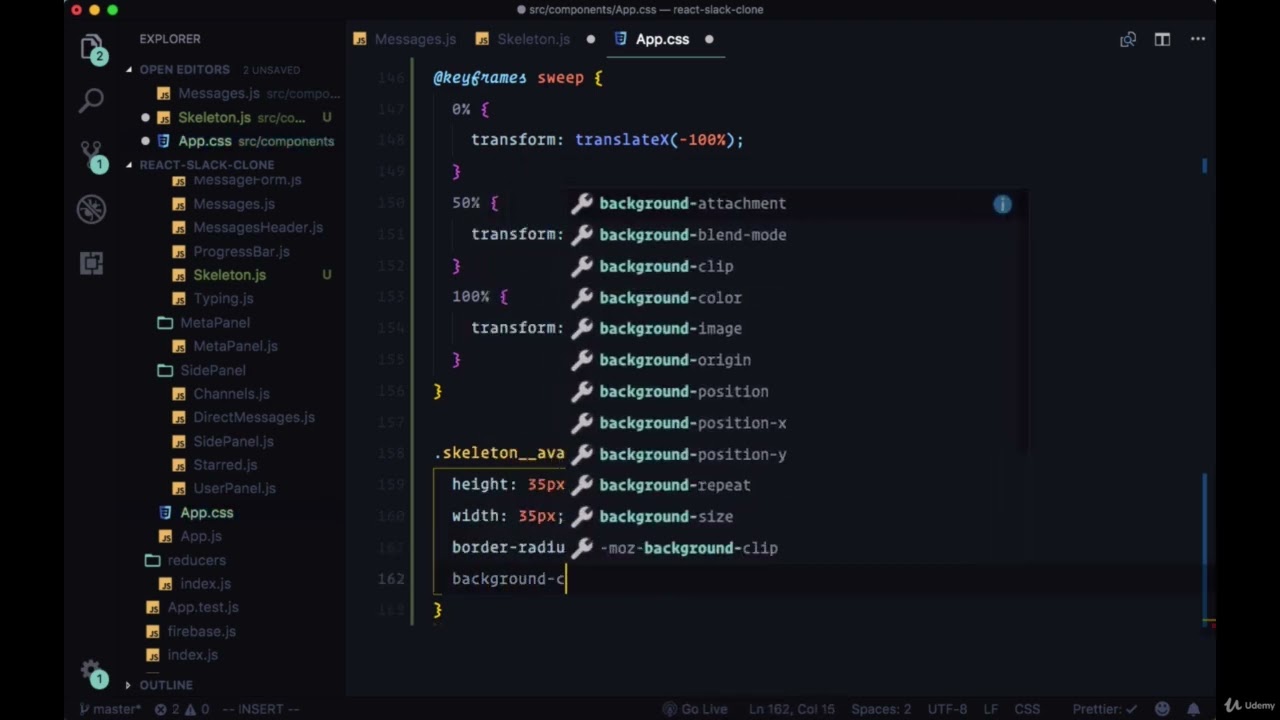 Adding Automatic Scroll to Bottom, Key Shortcuts - Show Message Skeleton when Messages Loading