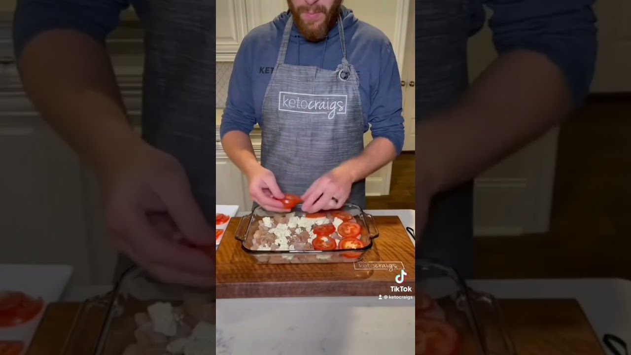 Chicken caprese casserole low carb keto food